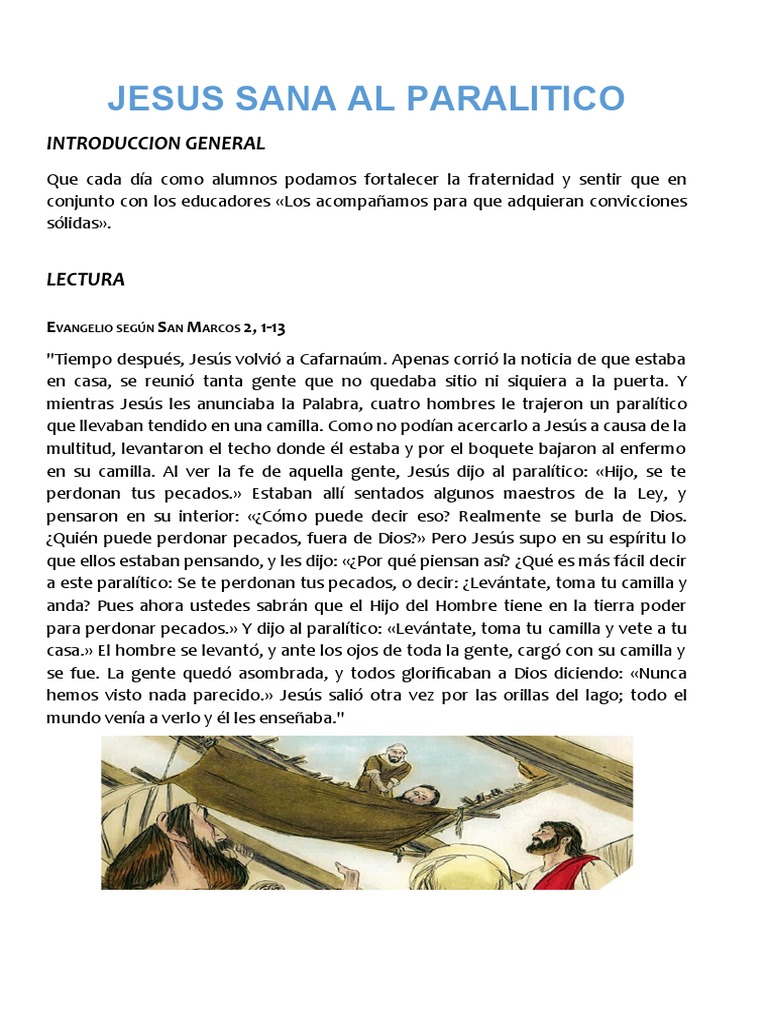 19.- JESUS SANA AL PARALITICO | PDF | Jesús | Cristo (título)