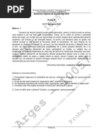 Model SUBIECT II Rezolvat BAC Romana | PDF
