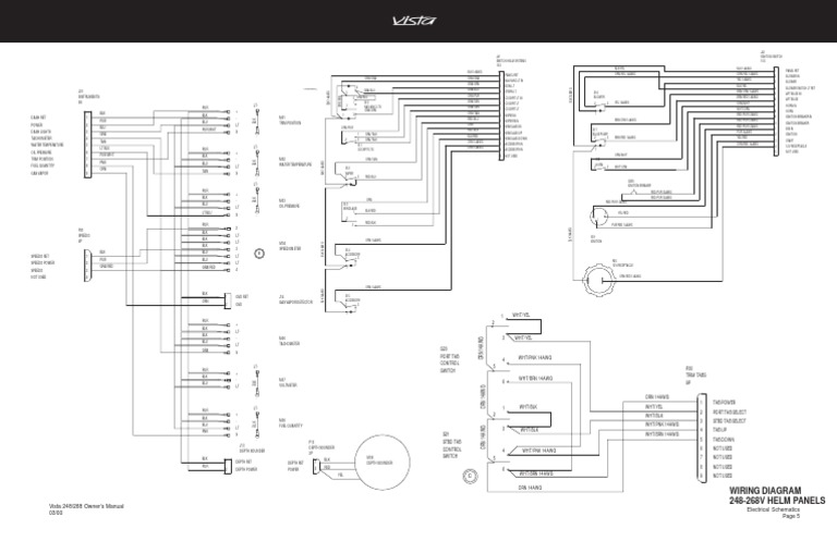 Vista WIRING DIAGRAM 248-268V HELM PANELs | PDF | Vehicles | Land Vehicles