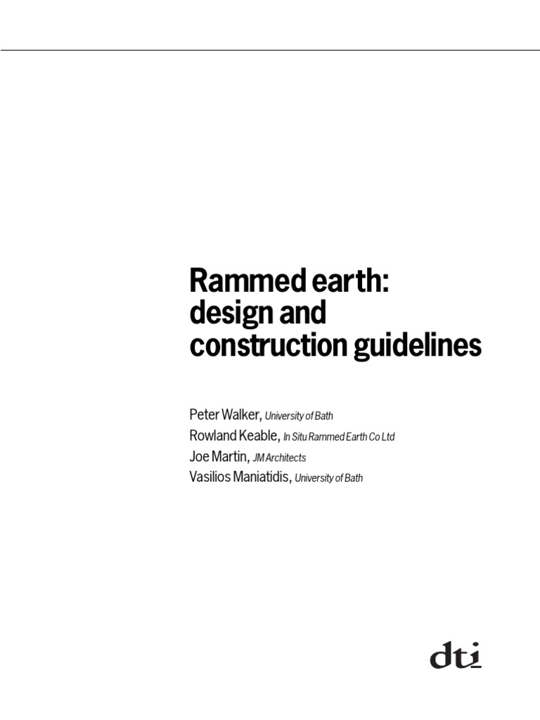Rammed Earth: Design and Construction Guidelines: Peter Walker, Rowland ...