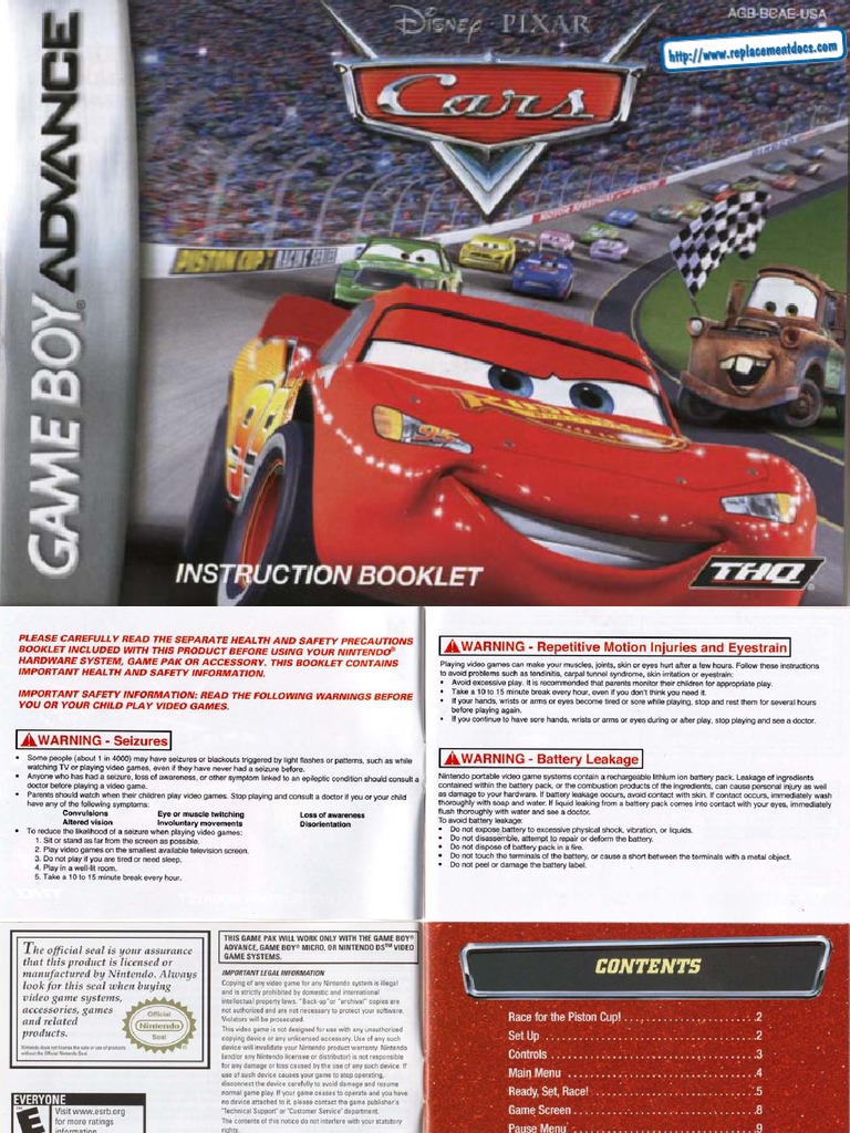 Cars - Manual - GBA | PDF