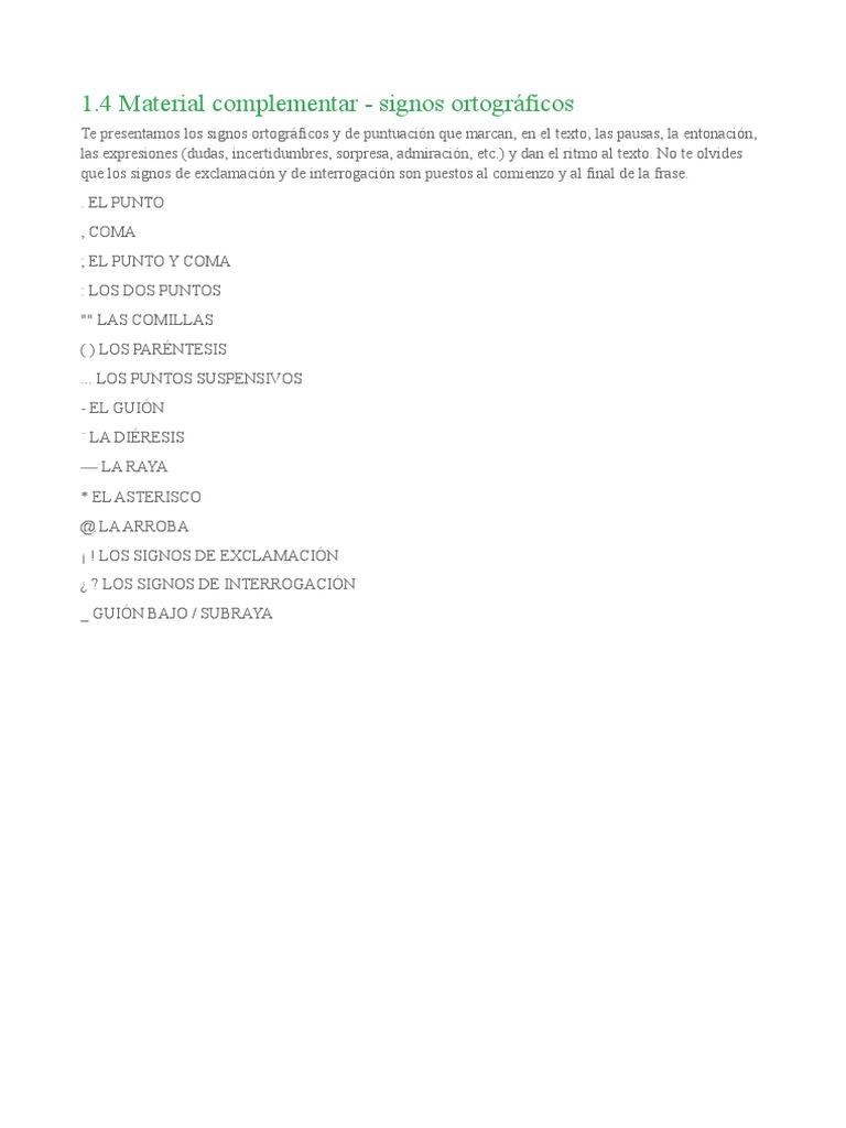 1.4 Aula 6 Material Complementar - Signos Ortográficos | PDF