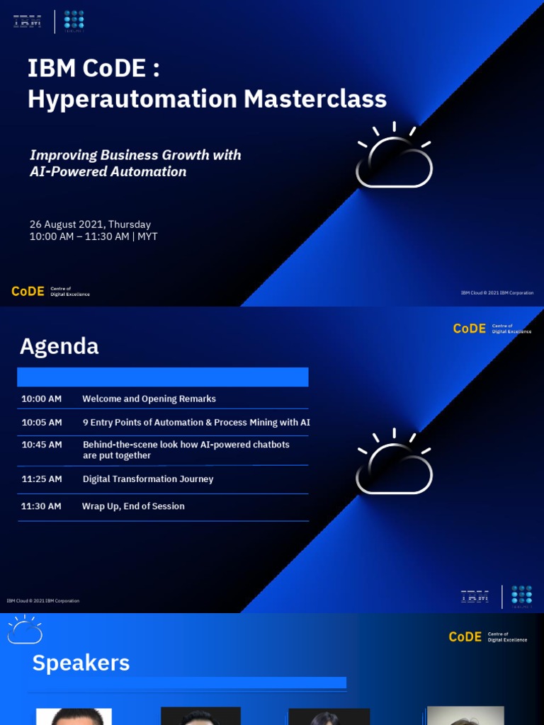 IBM CoDE Hyperautomation Masterclass | PDF | Computers | Technology & Engineering