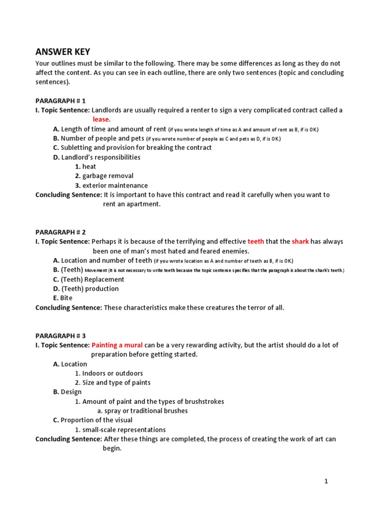 Answer Key: Lease | PDF | Renting