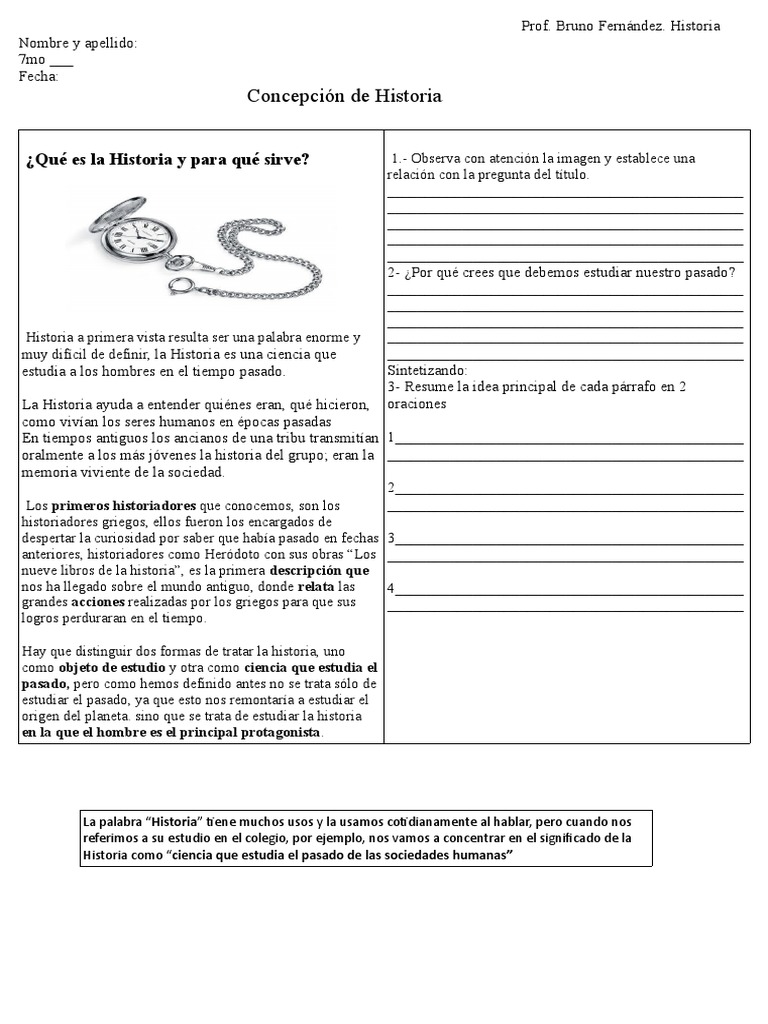Definición y Importancia de la Historia | PDF | Science