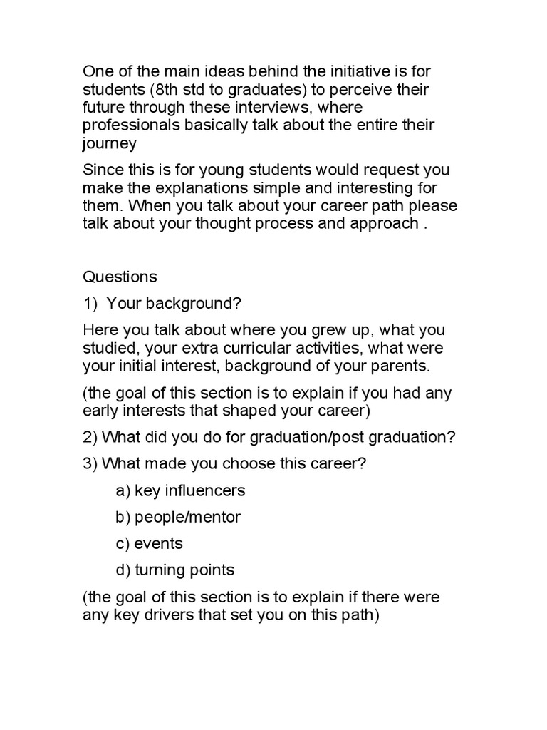 Interview_Template_Sample_Final Version | PDF