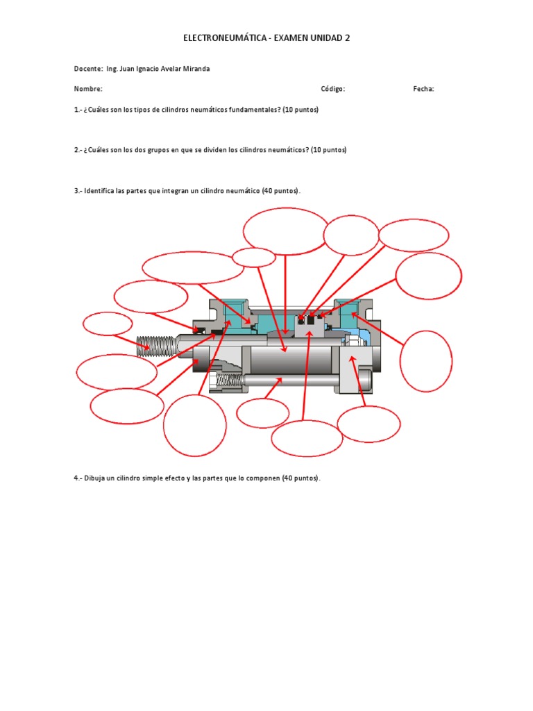 Electroneumática - Examen Unidad 2 | PDF