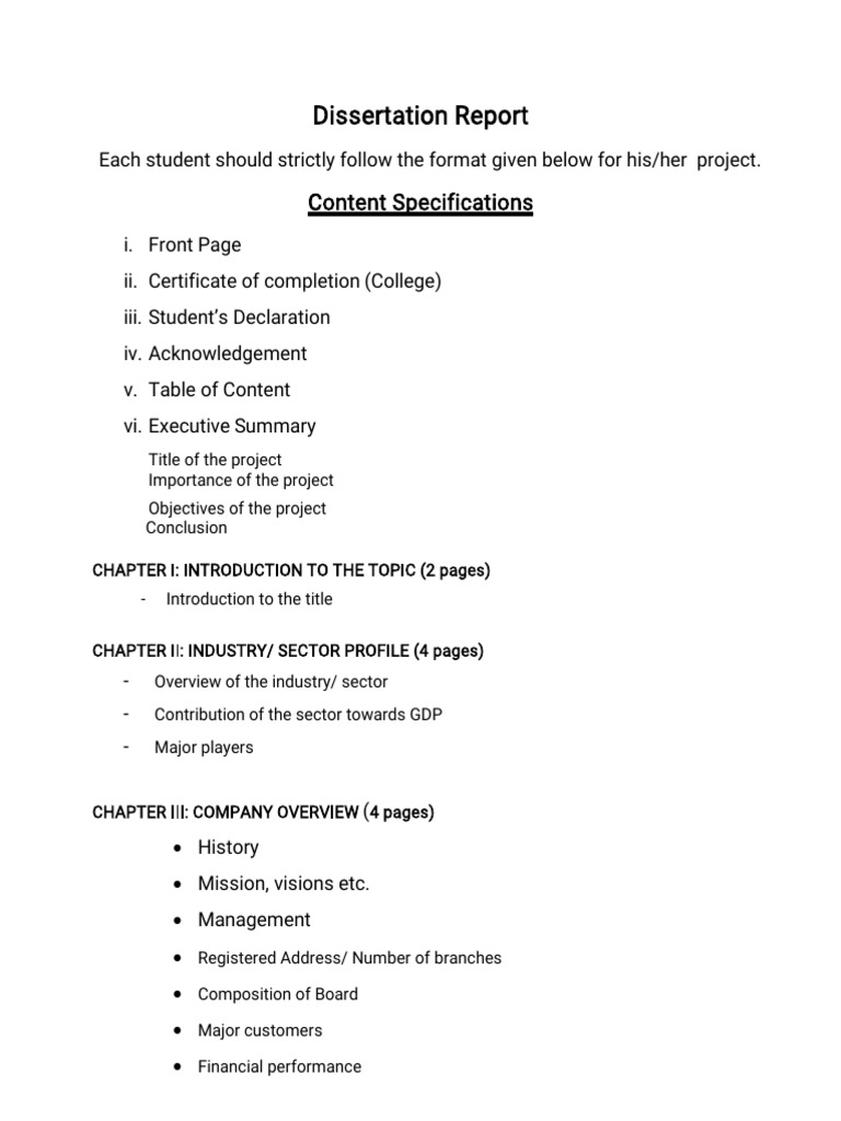 Dissertation Report | PDF | Thesis | Apa Style