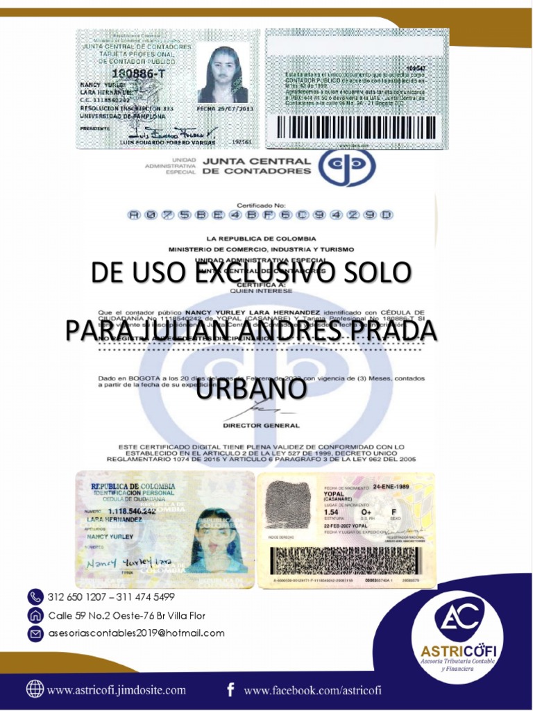 Certificado de Ingresos Julian Andres Prada Urbano | PDF