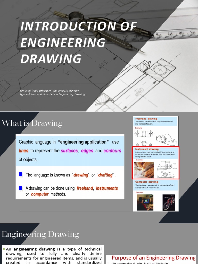 Introduction to Engineering Drawing | PDF | Circle | Drawing