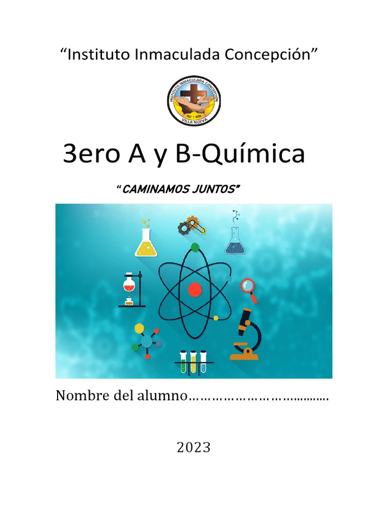 CUADERNILLO 3er A y B QUIMICA 2023 | PDF | Átomos | Configuración ...