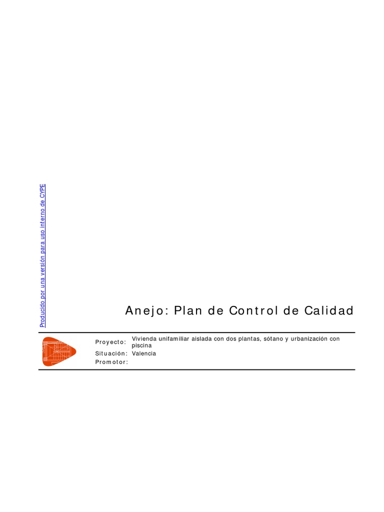 Ejemplo Plan de Control de Calidad Unifamiliar | PDF | Fundación ...