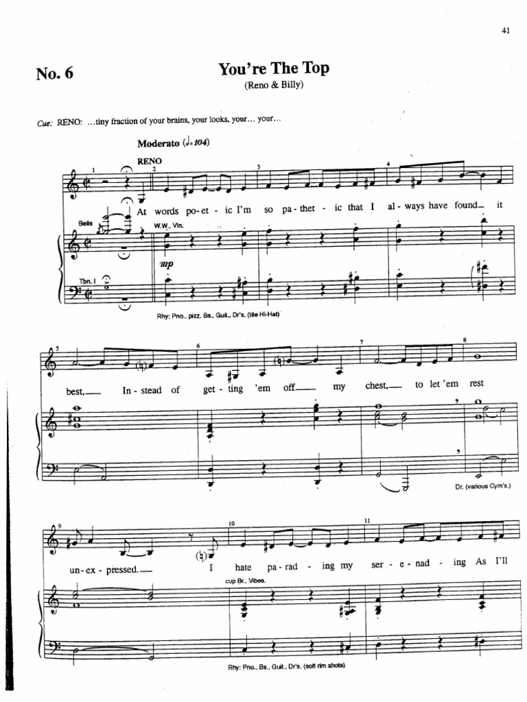 You're The Top - Anything Goes | PDF