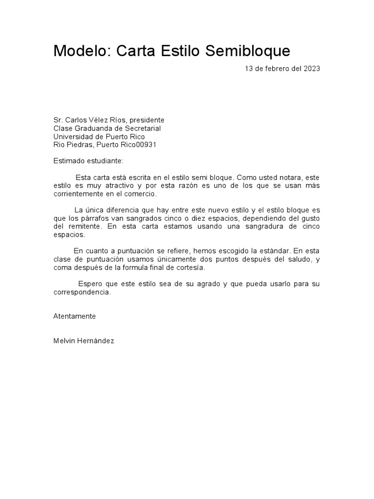 Estilo Semibloque | PDF