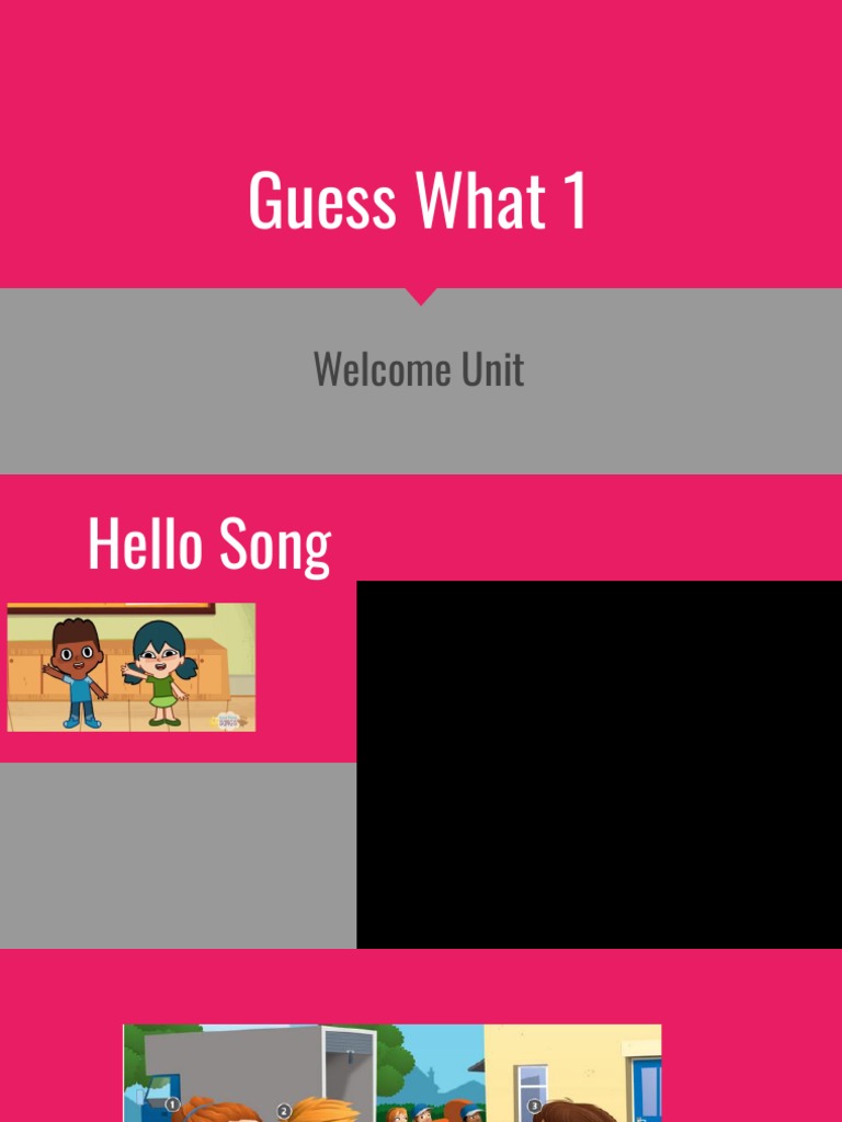 Welcome Unit - Guess What 1 | PDF
