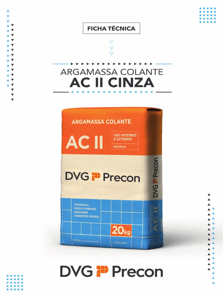 Argamassa Colante - AC II Cinza | PDF | Argamassa (alvenaria) | Materiais
