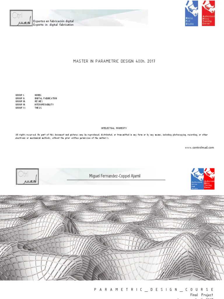 Master in Parametric Design 400H. 2017 | PDF | 3 D Printing