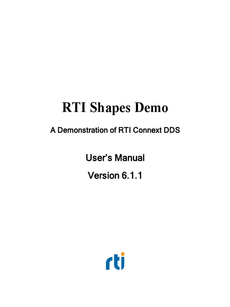 RTI Shapes Demo: User's Manual | PDF | Network Architecture | System Software