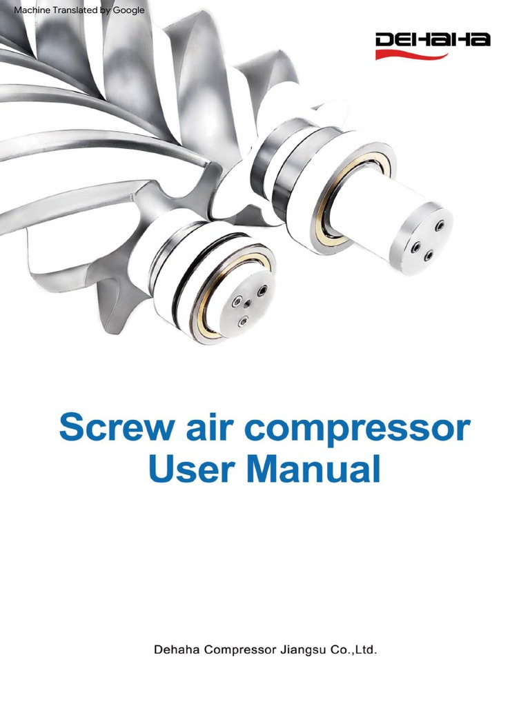 Manual Compresor Traducido | PDF | Presión | Rodamiento (Mecánico)