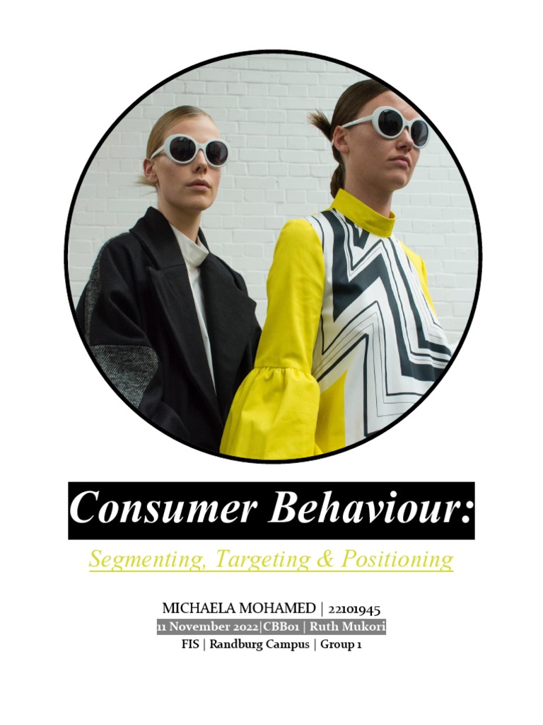 Consumer Behaviour: Segmenting, Targeting & Positioning | PDF