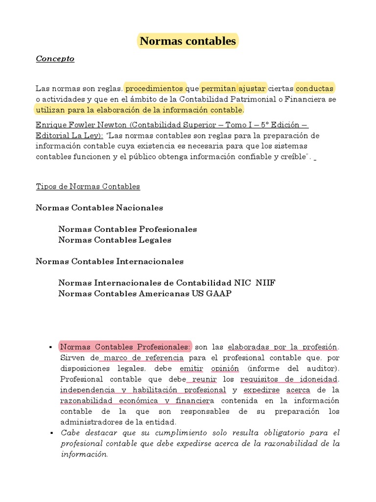 Normas Contables | PDF | normas internacionales de INFORMACION FINANCIERA | Contabilidad