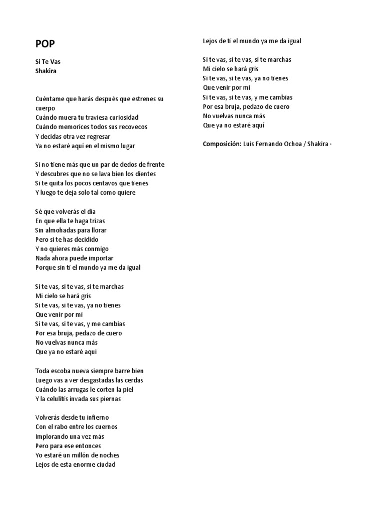 Letras de desamor y traición en canciones | PDF | Amor | México
