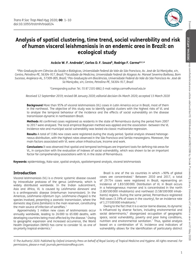 Andrade, A. W. F., Souza, C. D. F., & Carmo, R. F. (2020). Analysis of ... Andrade, A. W. F., Souza, C. D. F., & Carmo, R. F. (2020). Analysis of ...