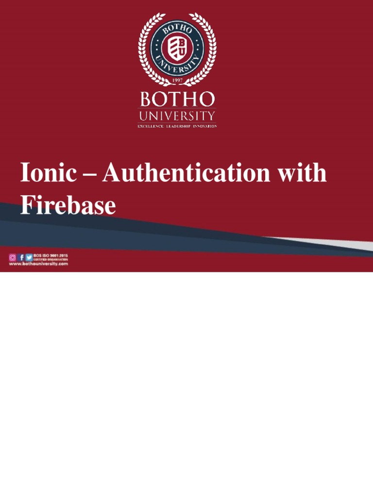 Ionic - Authentication With Firebase | Download Free PDF | Mobile App | Login