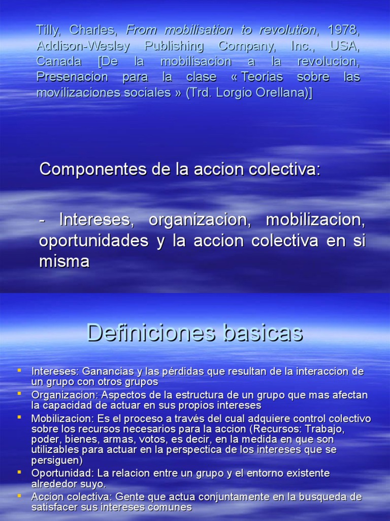 Tilly, Charles, From Mobilisation To Revolution | PDF | Acción ...