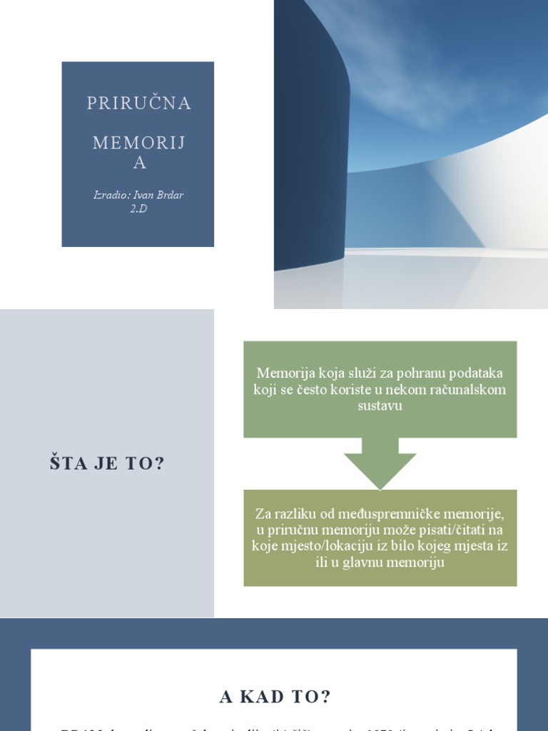 Priručna Memorij A: Izradio: Ivan Brdar 2.D | PDF