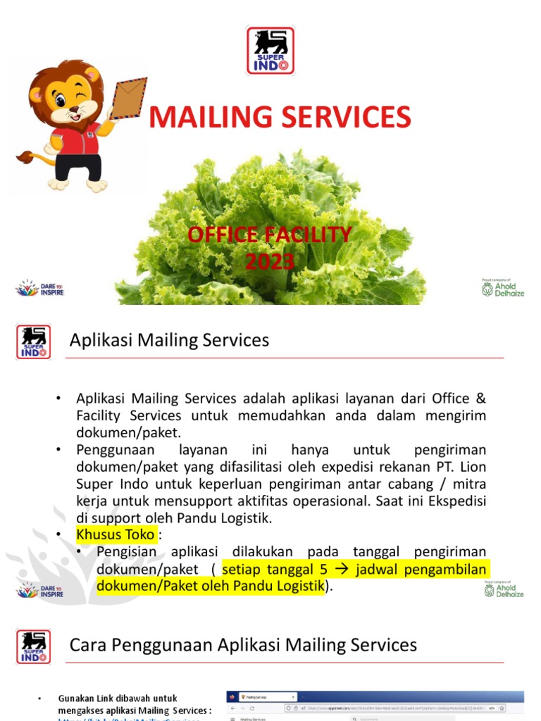 Mailing Services: Office Facility 2023 | PDF