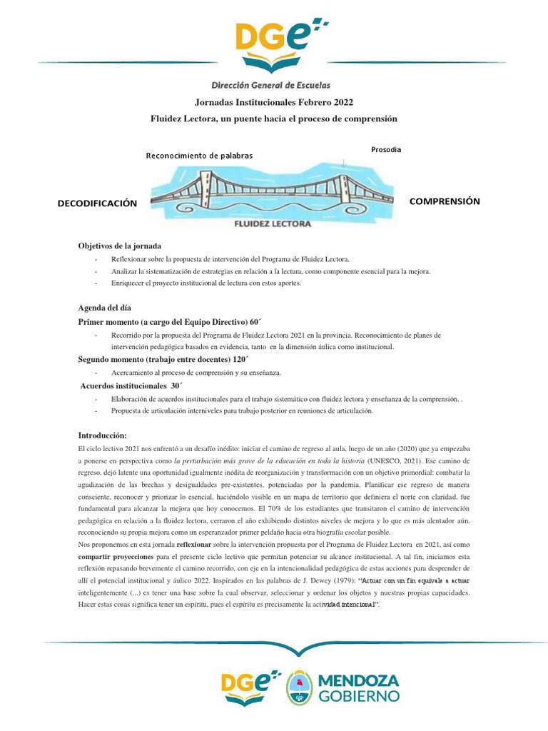 Jornada Febrero 2022 Fluidez Lectora, Un Puente Al Proceso de ...