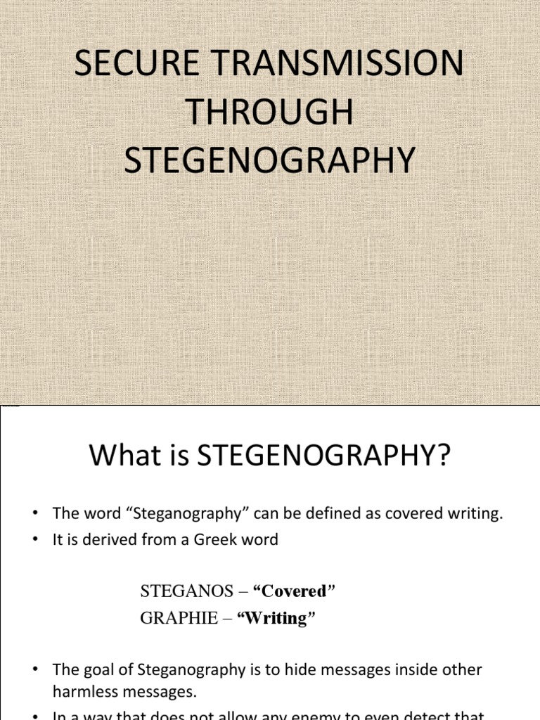 A Concise Overview of a Steganography System for Secure Data Transmission Through Hidden ...