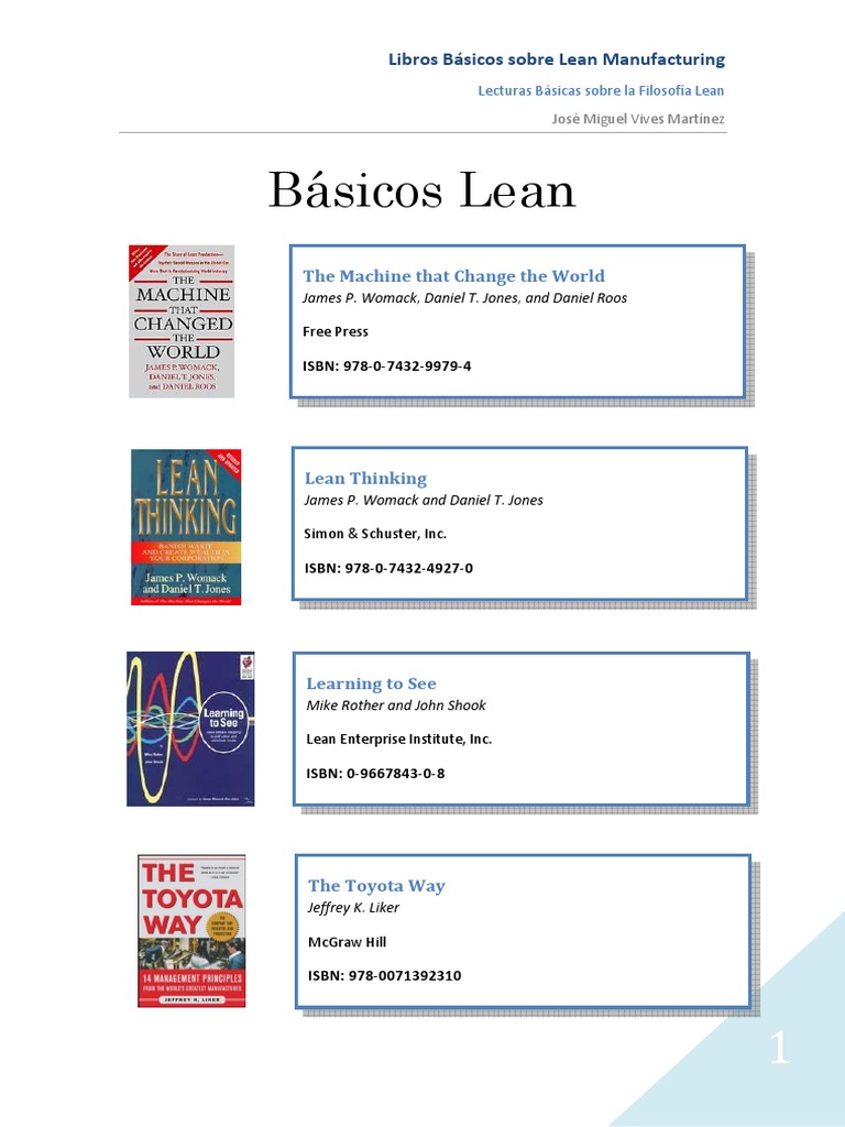 Essential Readings on Lean Philosophy: A Summary of Fundamental Books on Lean Manufacturing ...