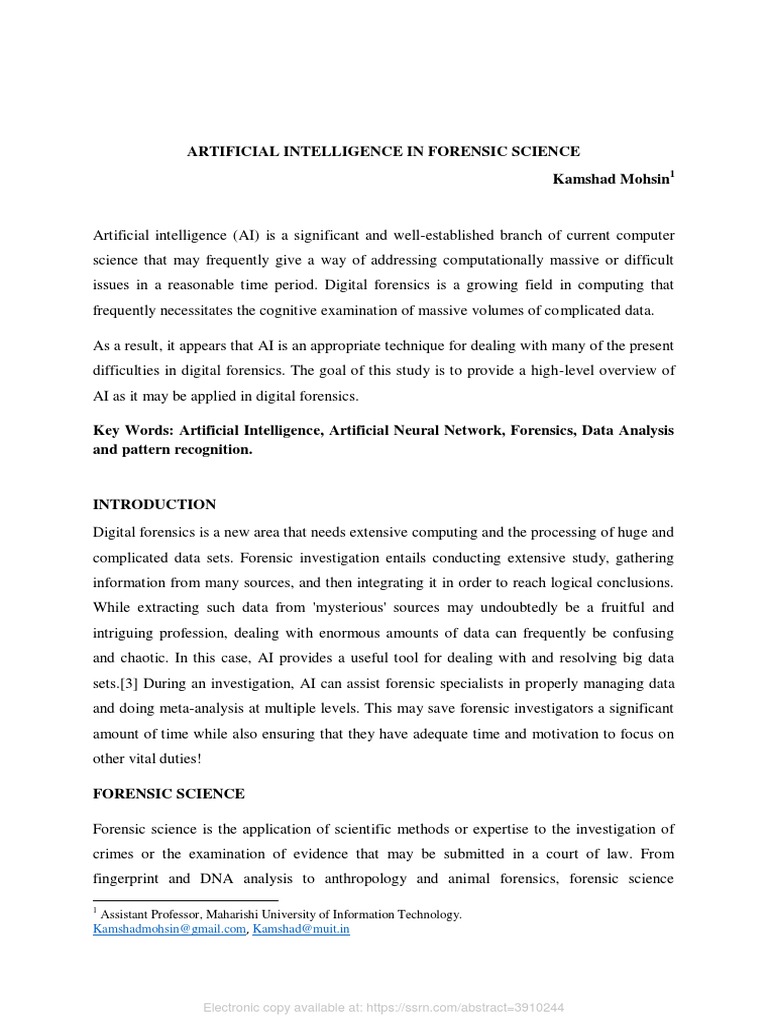 SSRN Id3910244 | PDF | Intelligence (AI) & Semantics | Artificial Intelligence