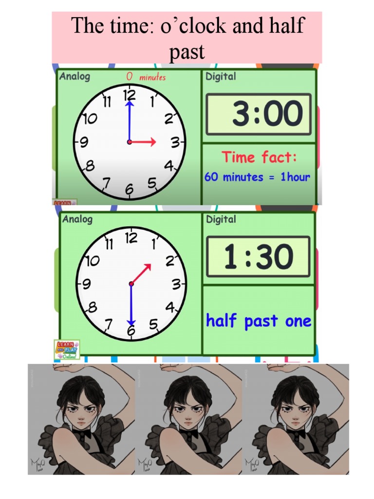 Understanding O'clock and Half Past Time | PDF | Foreign Language ...
