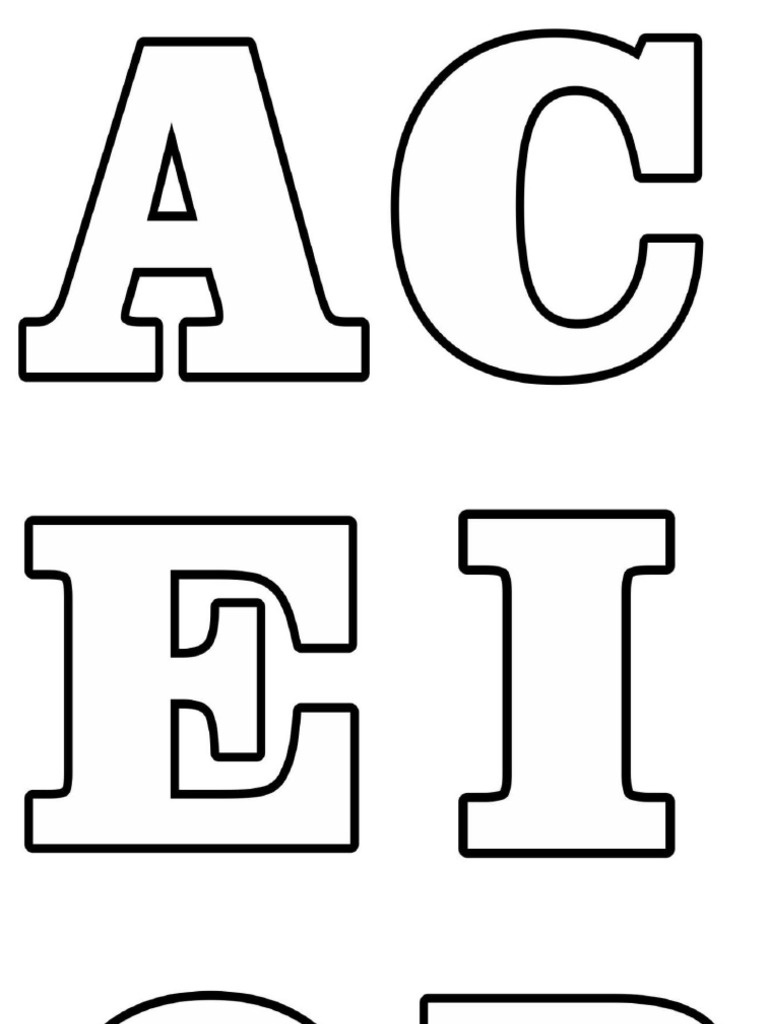 Moldes Letras Actividad | PDF