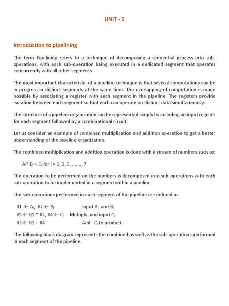 Unit-5 (Coa) Notes | Download Free PDF | Central Processing Unit ...