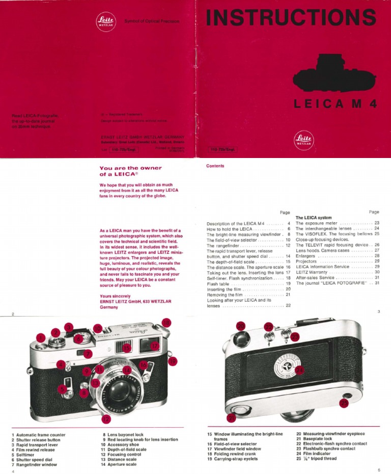 Leica-M4 Brochure | PDF