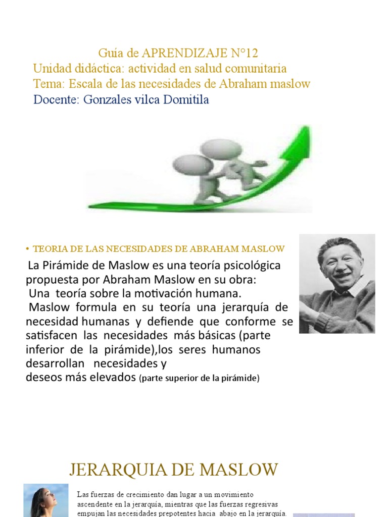 Guía de APRENDIZAJE N°12 Unidad Didáctica: Actividad en Salud Comunitaria Tema: Escala de Las ...