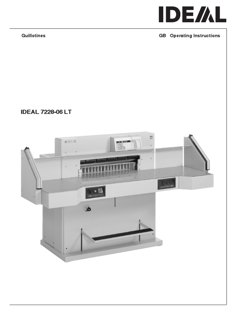 Manual Guillotina Ideal 7228 | PDF