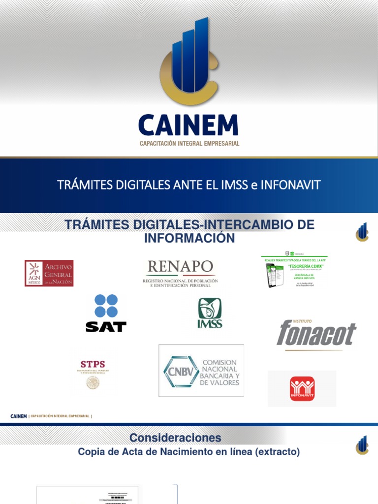 Trámites Digitales Ante El Imss E Infonavit | PDF | Salario | Derecho ...
