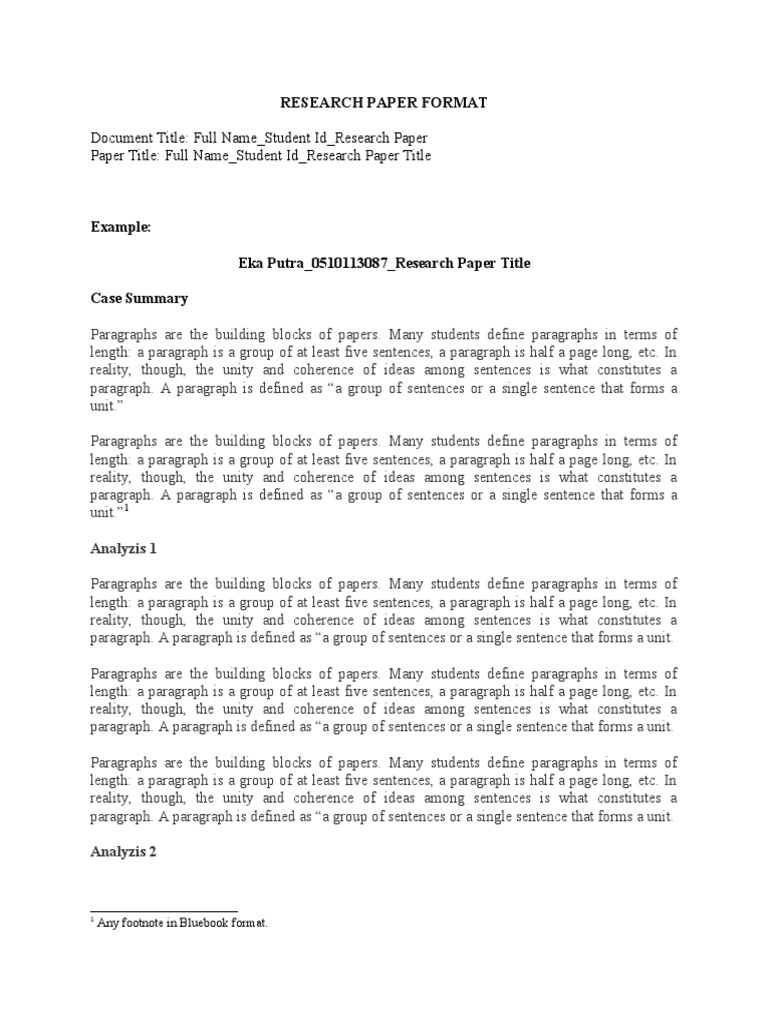 Free Speech - Research Paper Format | PDF | Paragraph | Writing