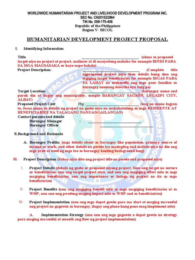 Temporary Project Proposal Template - Whpldpi | PDF