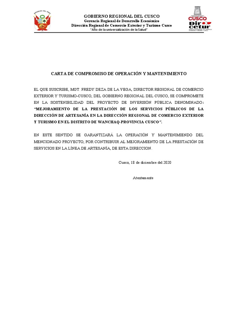 Modelo Acta de Compromiso | PDF