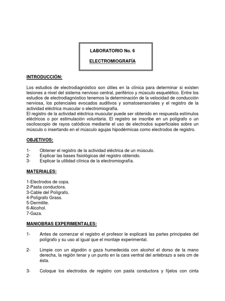 Guialab Excitabilidad | PDF | Electromiografia | Neurociencia