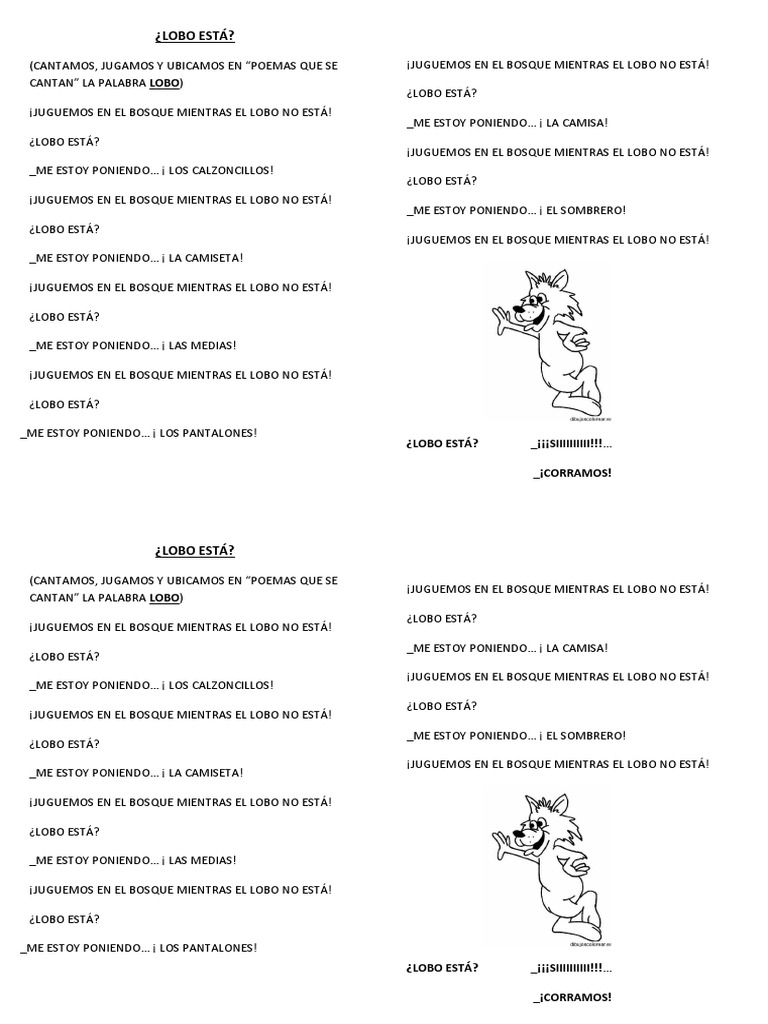 Cancionero Lobo Está | PDF