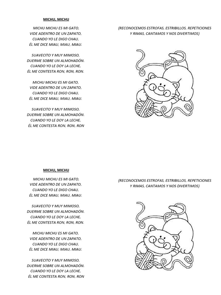 Cancionero Michu Michu | PDF