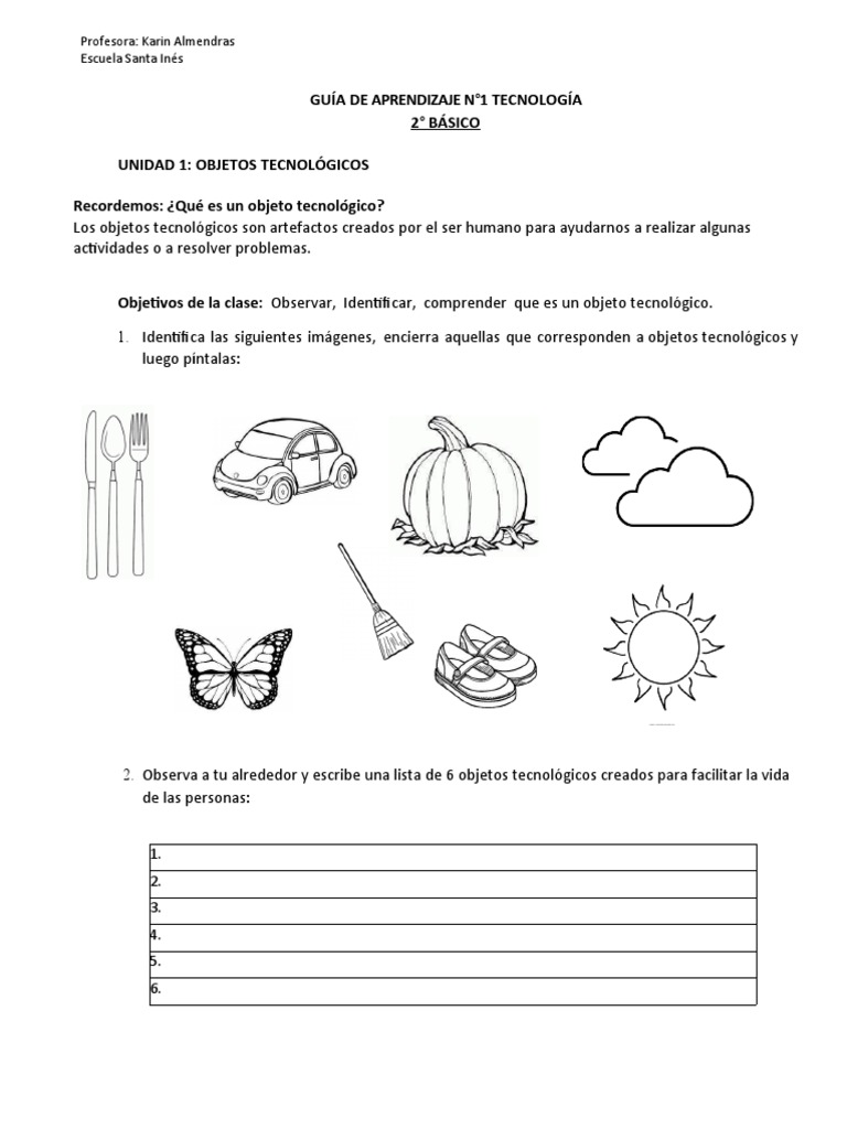Guía de Tecnología 2° Básico: Unidad 1 | PDF | Informática