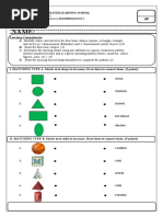 RMA Grade 1 Assessment Materials Booklet 17 June2023 | PDF | Shape | Mathematics